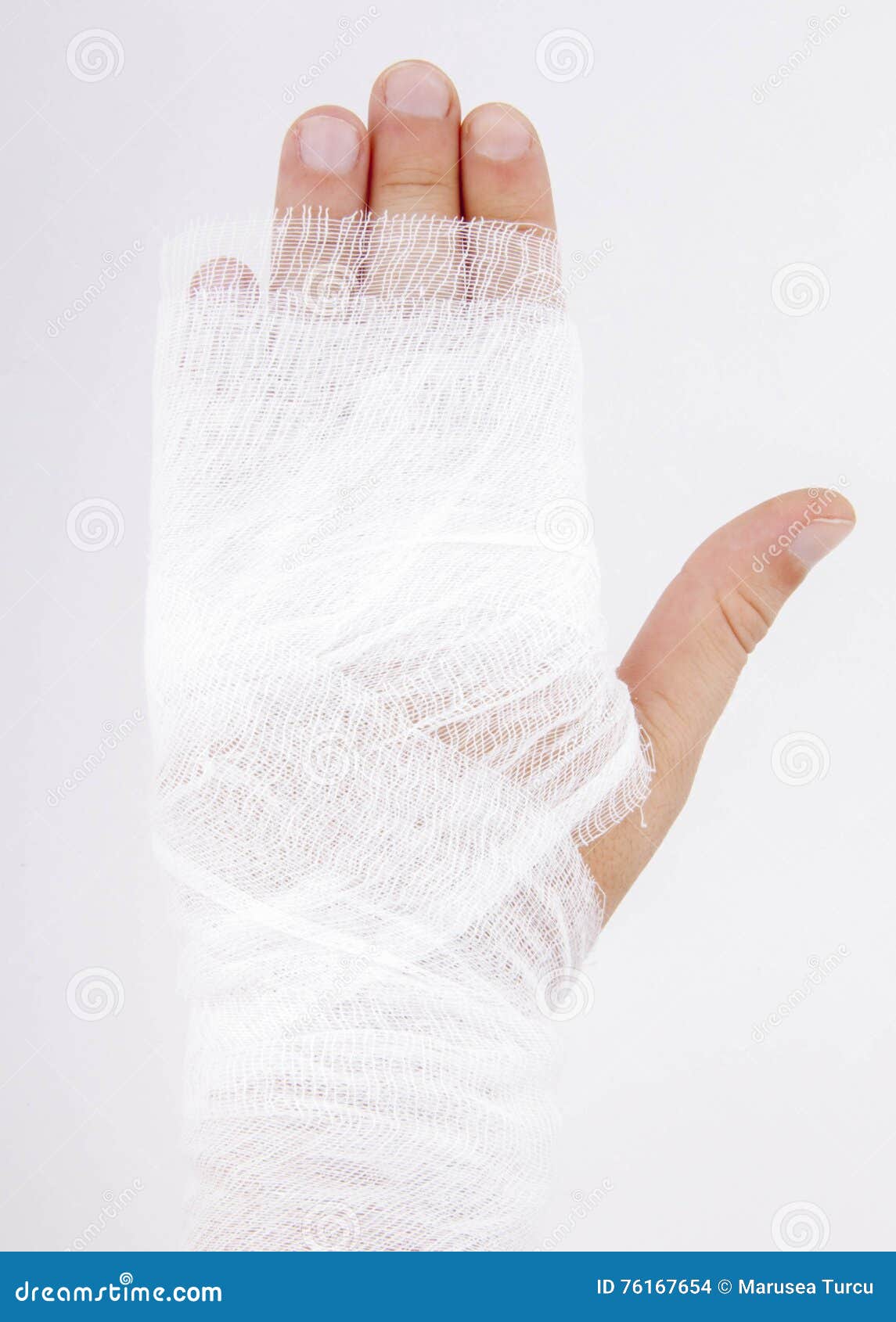 Bandaged hand stock photo. Image of hospital, injury - 76167654