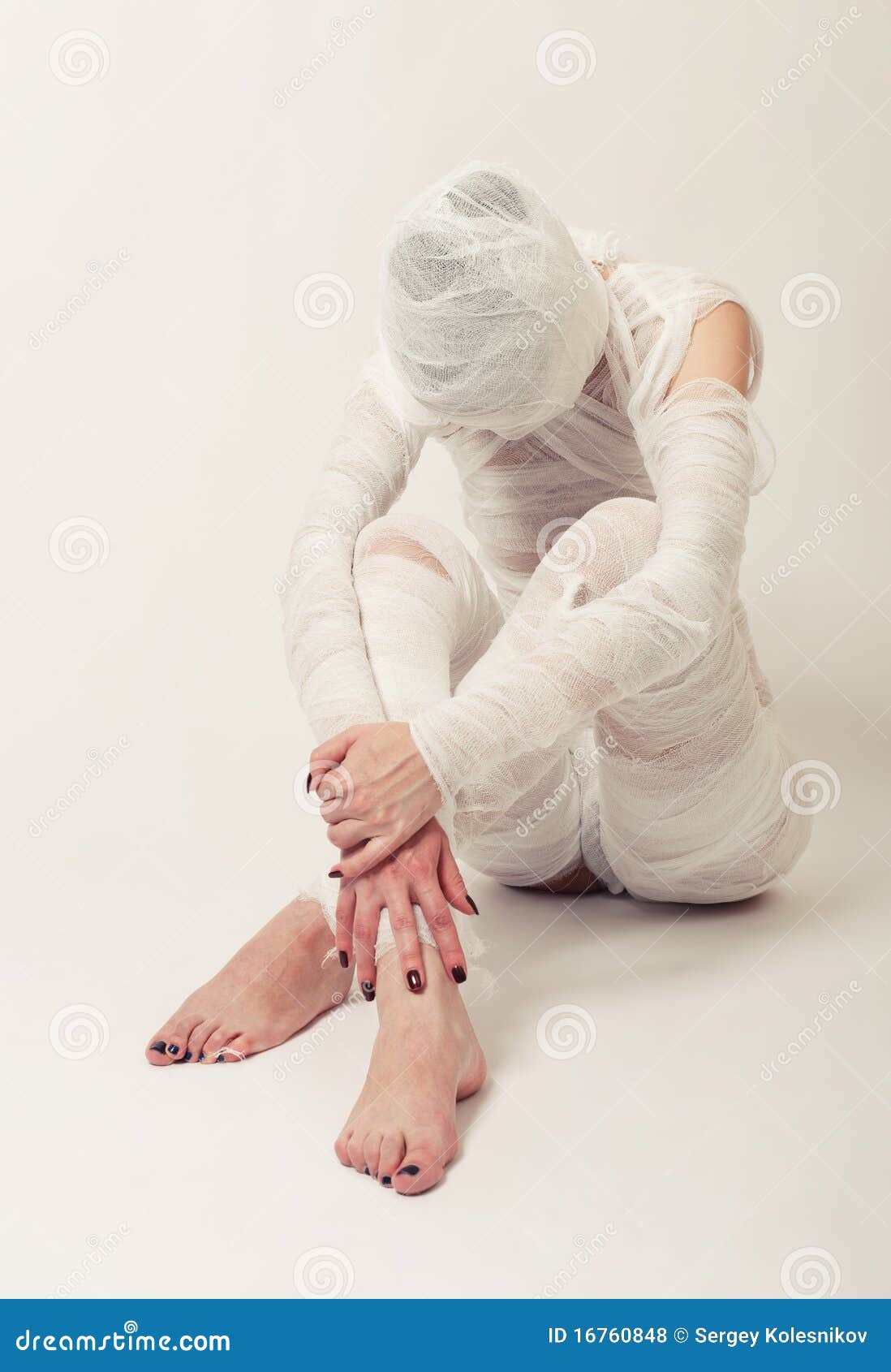Bandaged mummy stock photo. Image of expression, model - 16760848