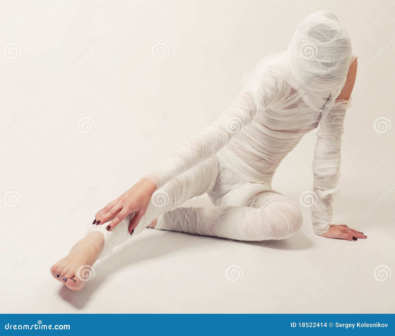 Bandaged mummy stock photo. Image of mummy, female, model - 18522414