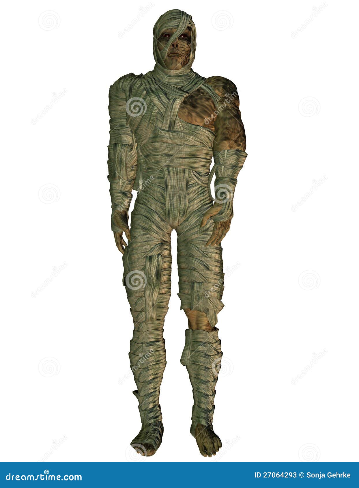 Bandaged Mummy stock illustration. Illustration of embalmed - 27064293