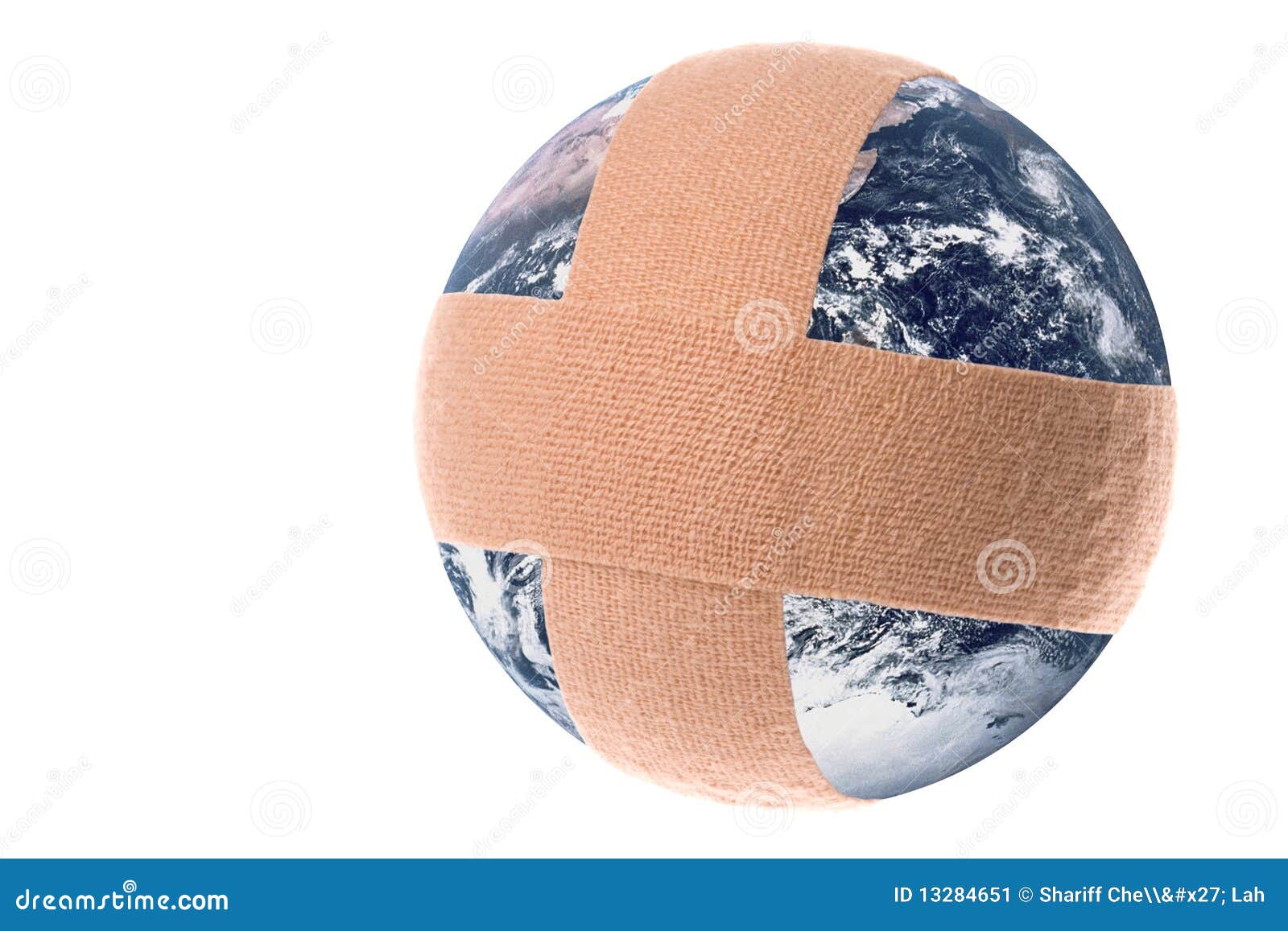 Earth With Adhesive Plaster Stock Photography | CartoonDealer.com #53130776
