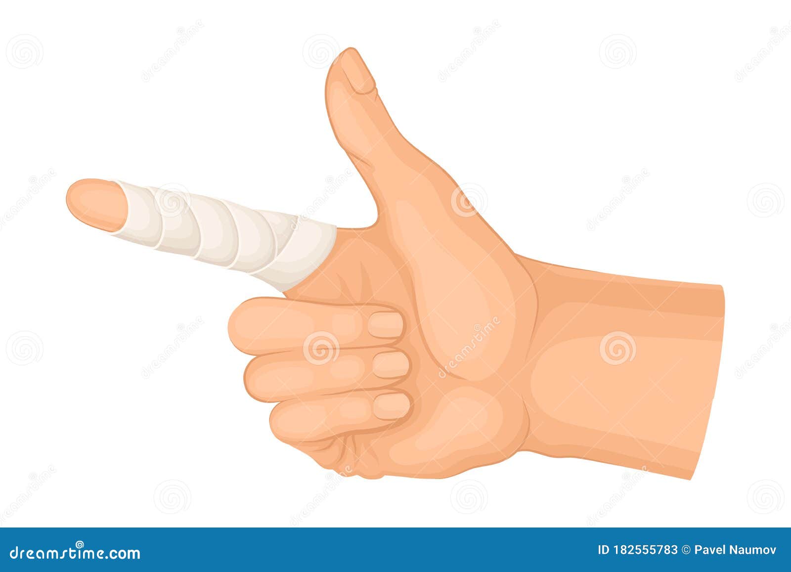 Finger Bandaged Sketch Vector Illustration | CartoonDealer.com #225844373