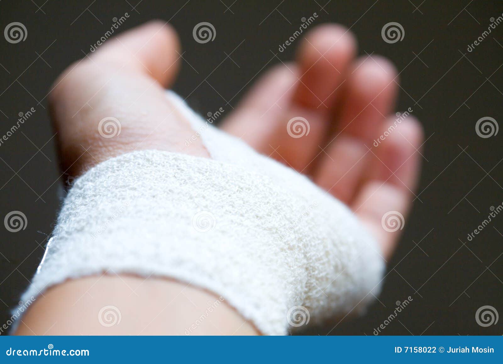 Bandaged wrist close up stock photo. Image of lonely, protect - 7158022