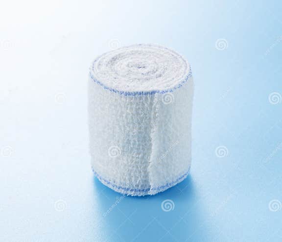 Bandages on a Blue Background Stock Image - Image of sterile, wound ...