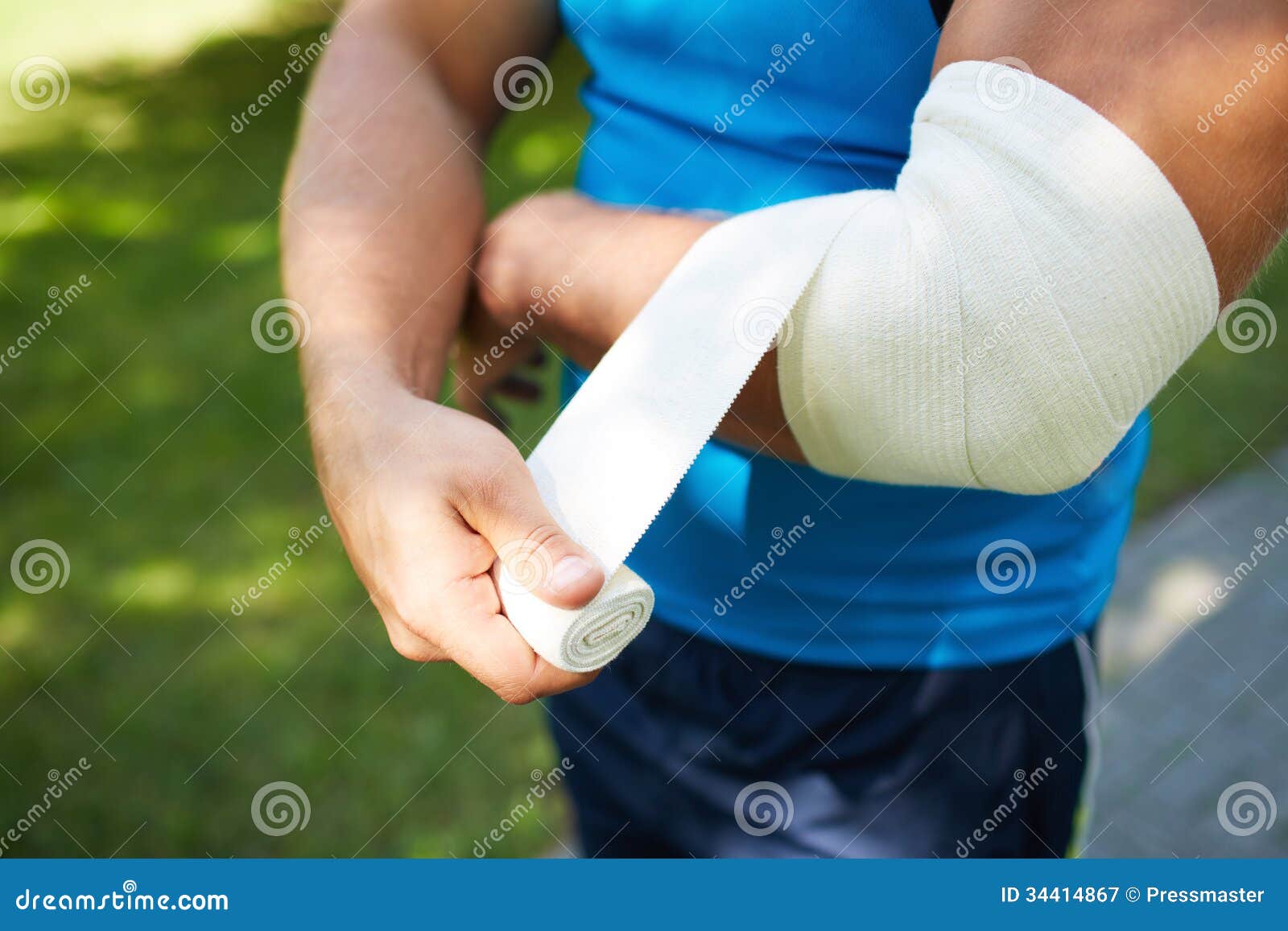 Bandaging arm stock image. Image of hurt, caucasian, disabled - 34414867