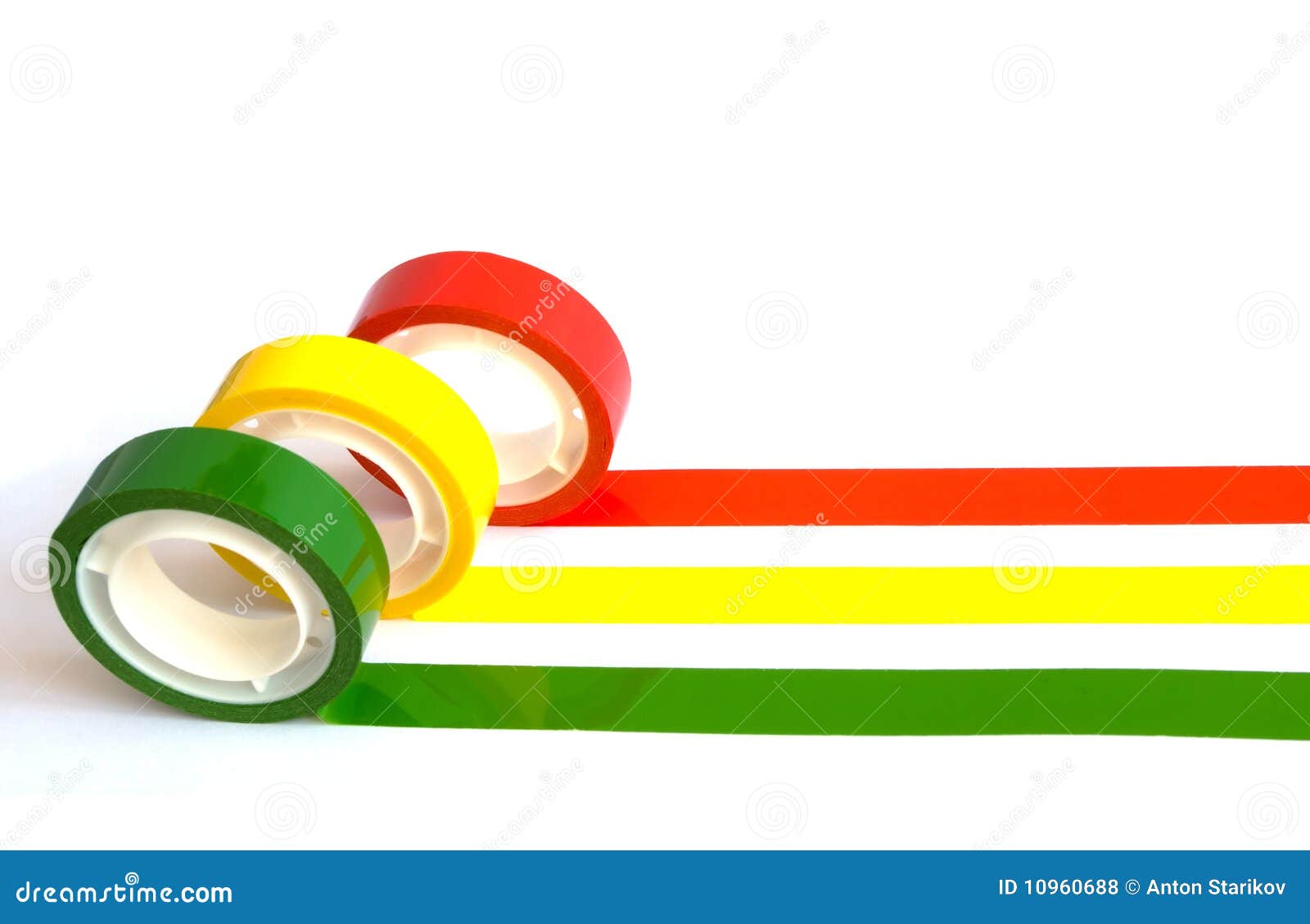 Bande Collante Colorée Par Bureau Photo stock - Image du ligne, fond ...