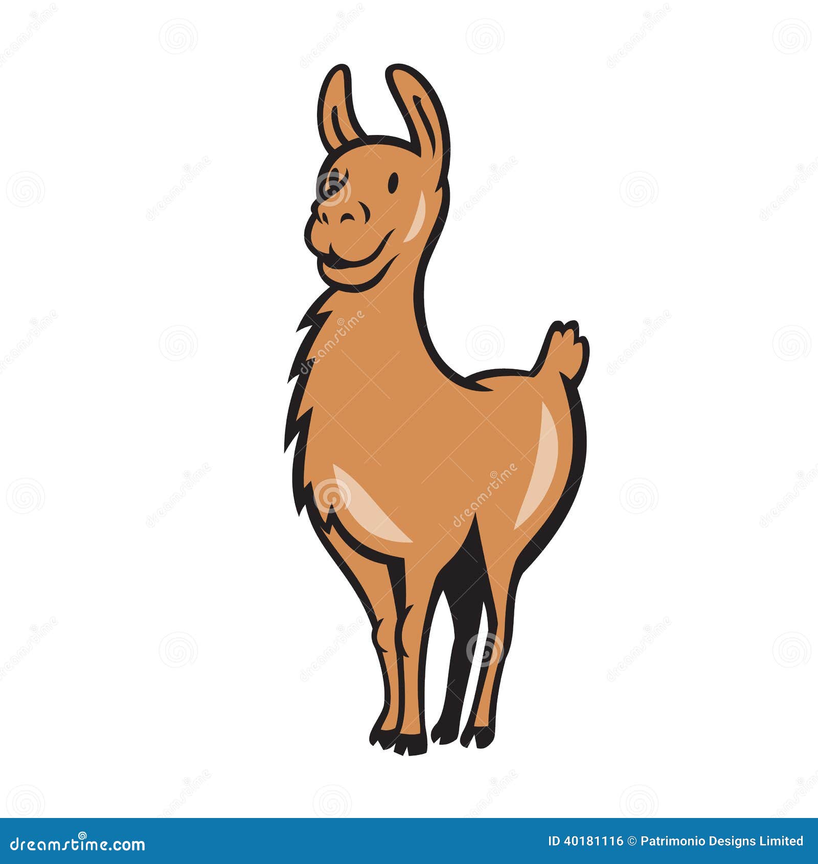 Bande dessinée de lama illustration de vecteur. Illustration du animal ...