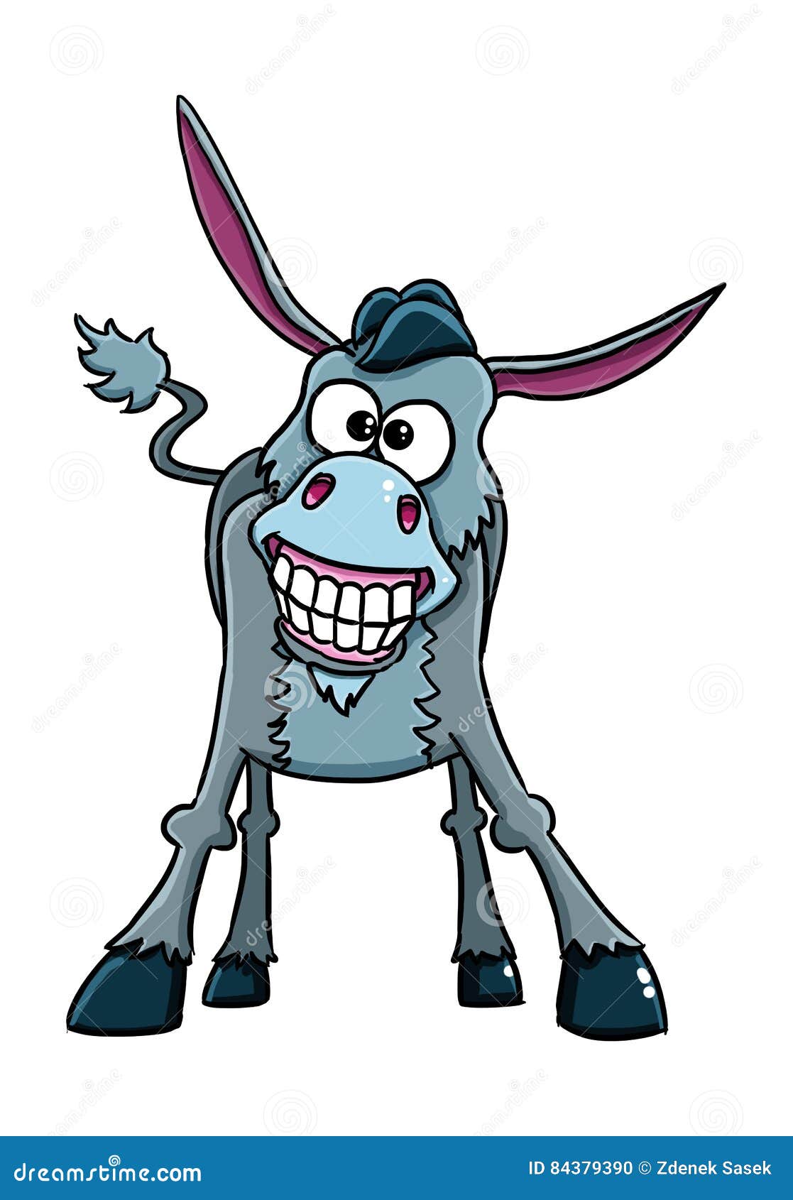 Bande Dessinée Drôle Mignonne D'âne Illustration Stock - Illustration ...