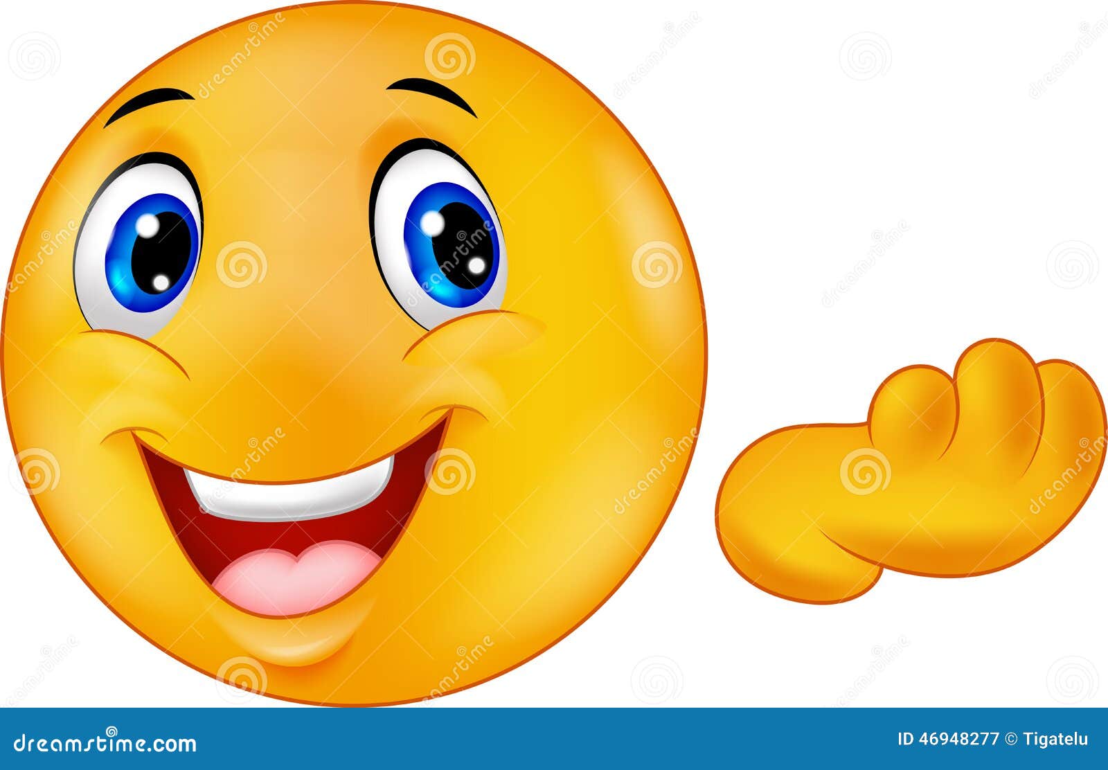 Bande Dessinée Heureuse De Smiley D'émoticône Illustration de Vecteur ...