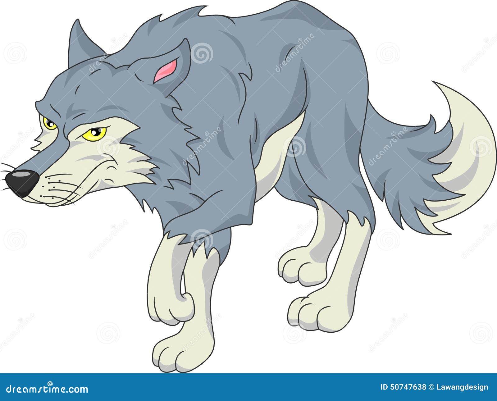 Bande Dessinée Mignonne De Loup Illustration de Vecteur - Image: 50747638