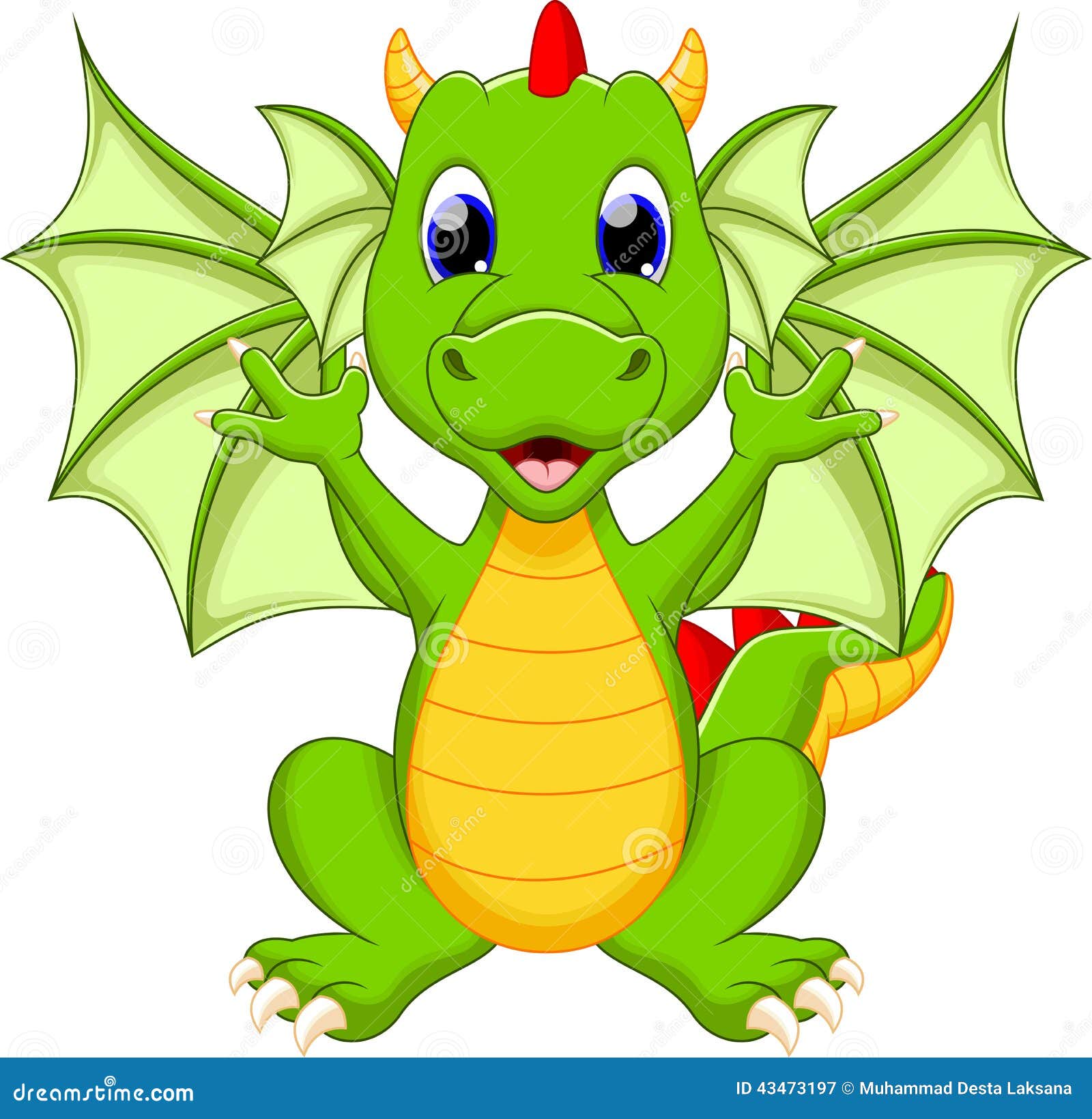 Bande Dessinée Drôle De Dragon Illustration Stock - Image: 43473197