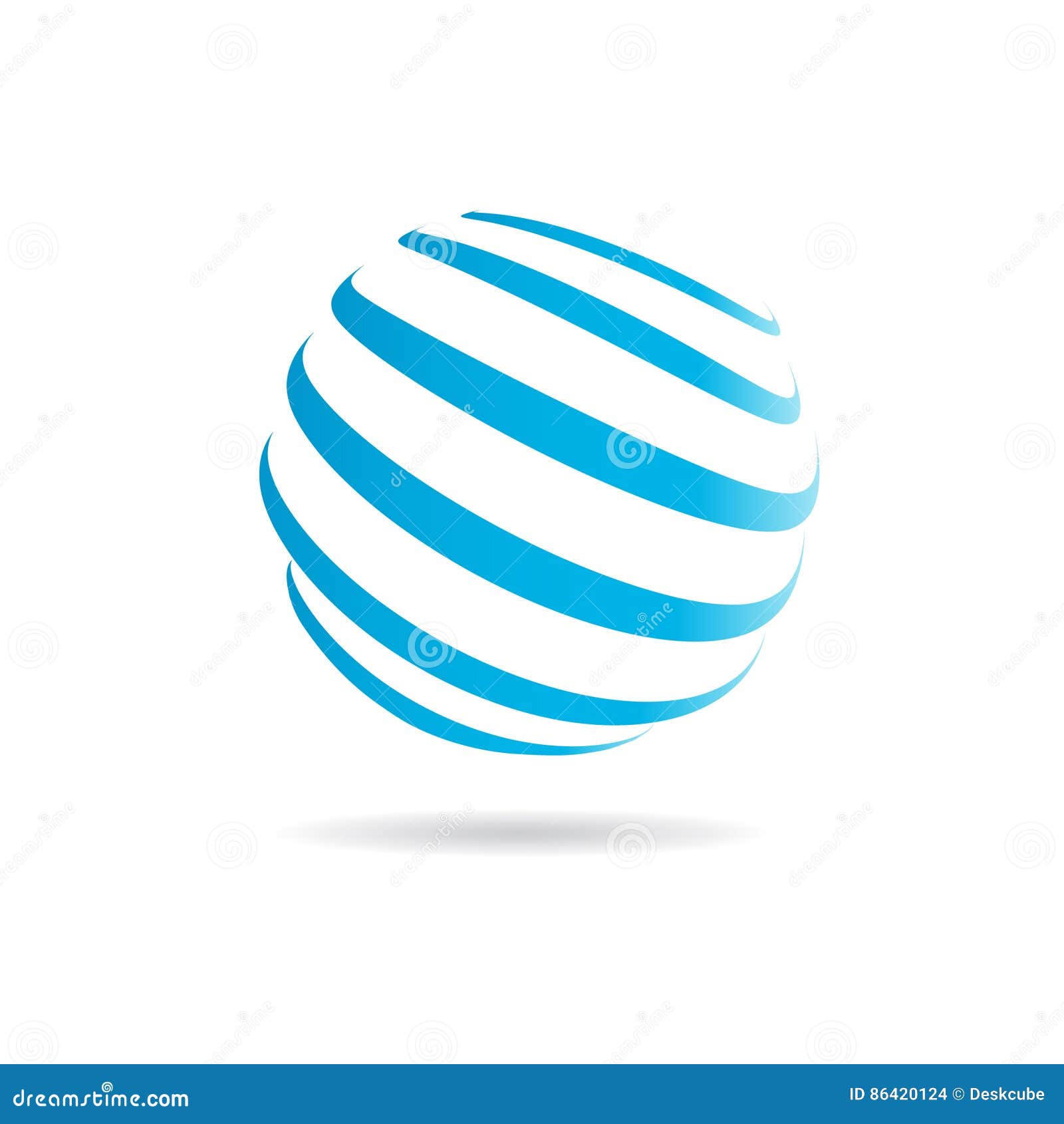 Bande nel logo della sfera illustrazione di stock. Illustrazione di ...