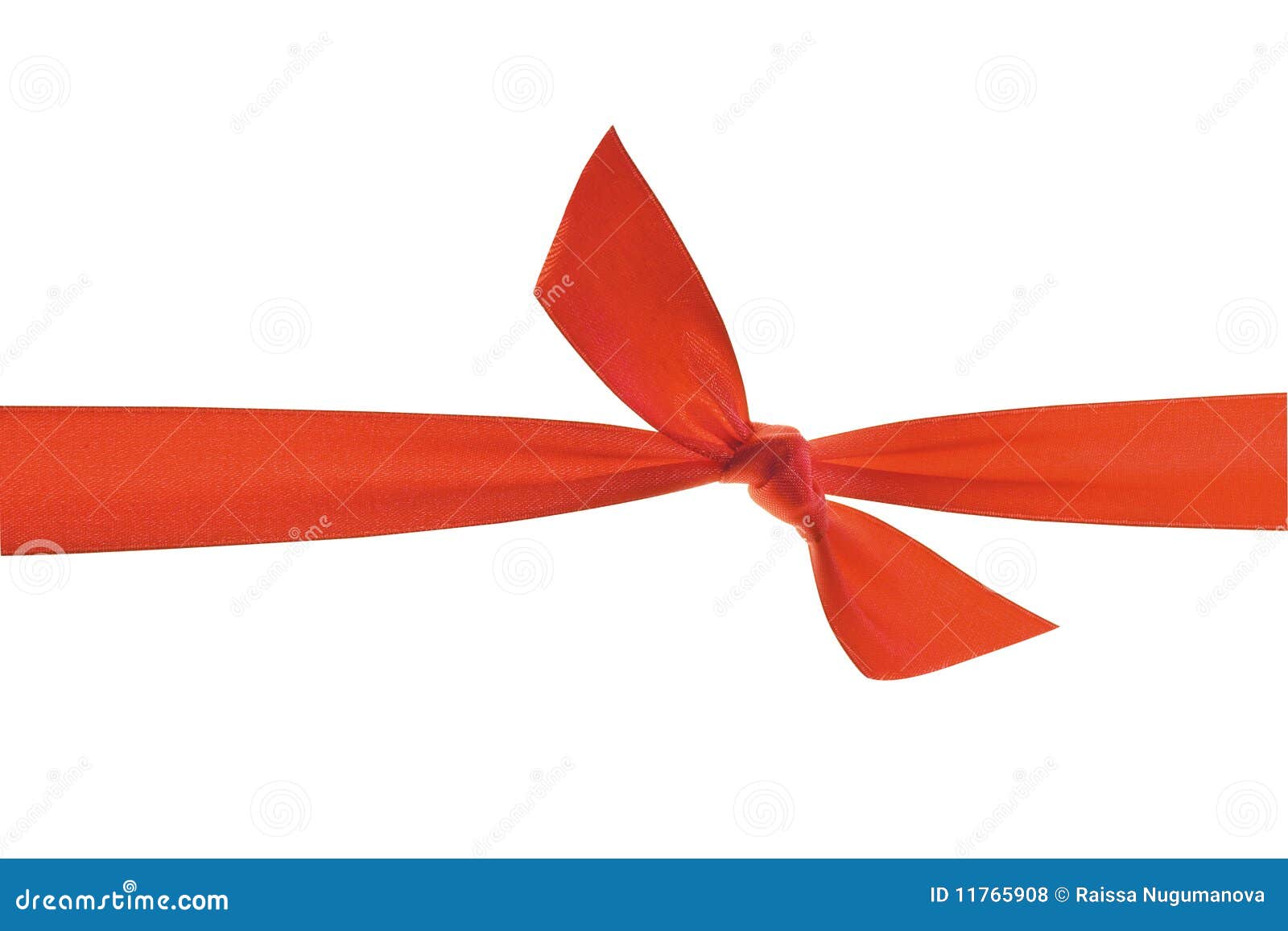 Bande rouge avec le noeud. photo stock. Image du vacances - 11765908