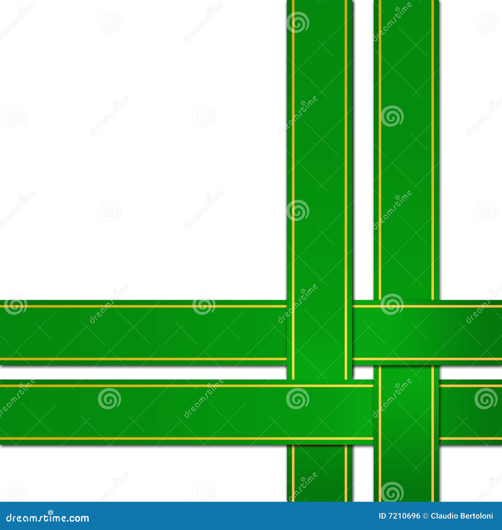 Bande verte illustration stock. Illustration du noeud - 7210696