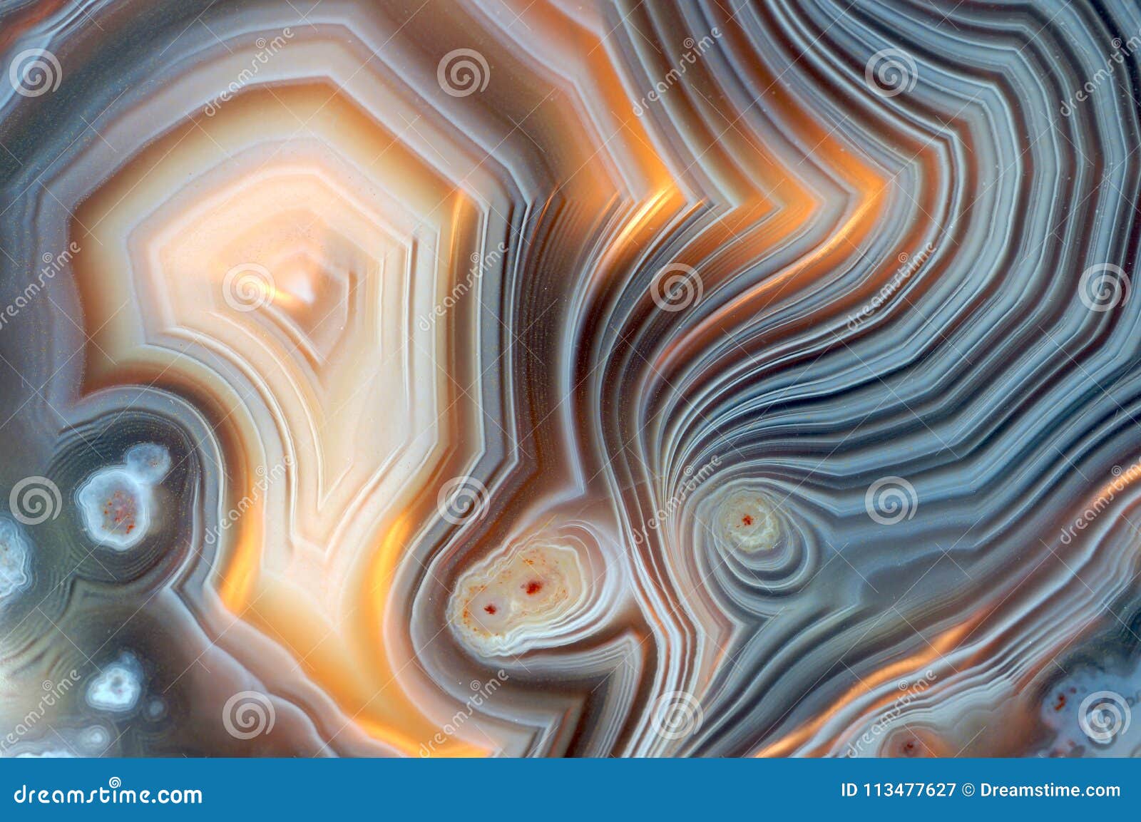 Banded Agate Pattern with Several Layers Stock Image - Image of detail ...