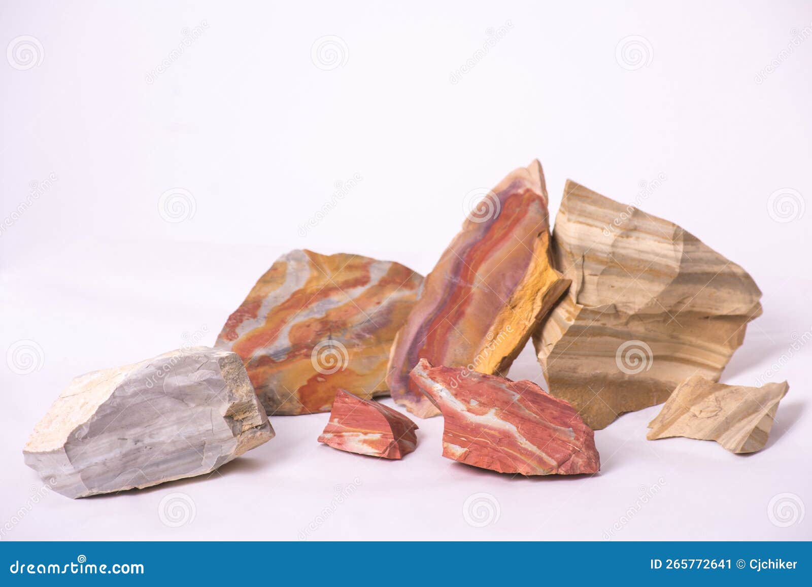 Banded Chert -Jasperoid- Rock Stock Image - Image of brown, chalcedony ...