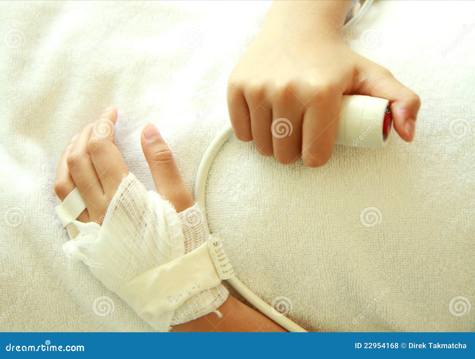 Banded Hand and Emergency Call Stock Photo - Image of nurse, drop: 22954168