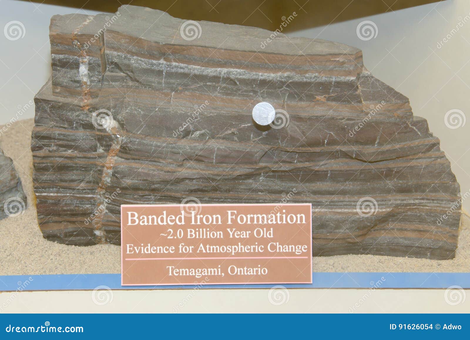 Banded Iron Formation Rock with Magnetic Properties Editorial Stock ...