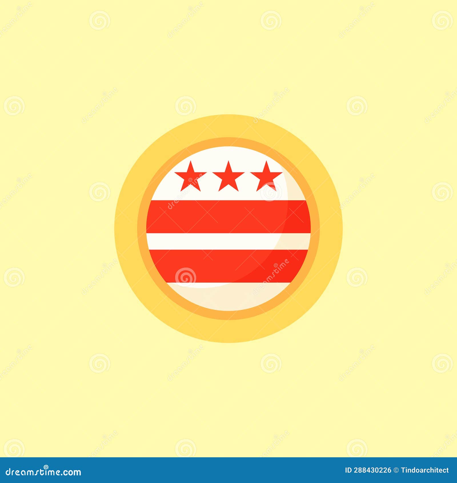 Bandeira Circular Dc Washington Ilustração do Vetor - Ilustração de ...