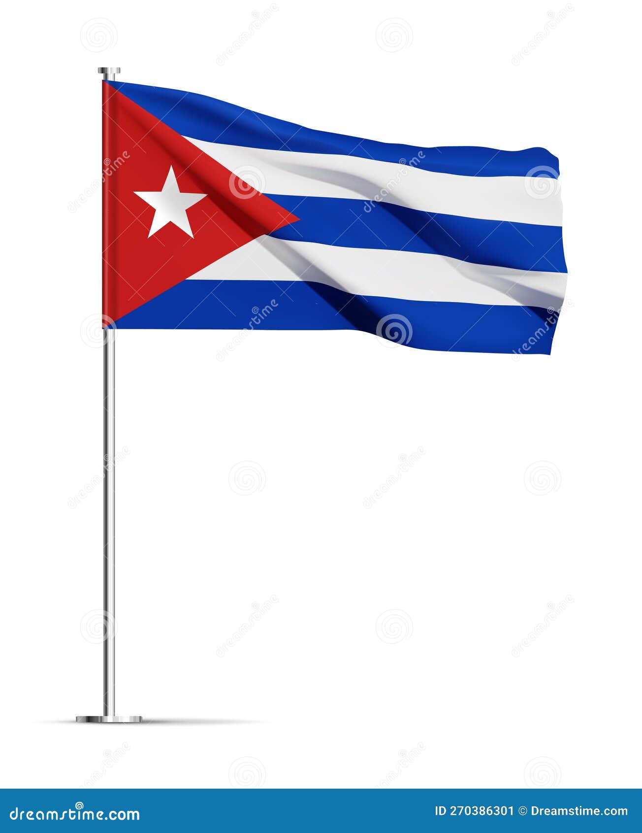 Bandeira Cuba Isolada Sobre Fundo Branco Ilustração do Vetor ...