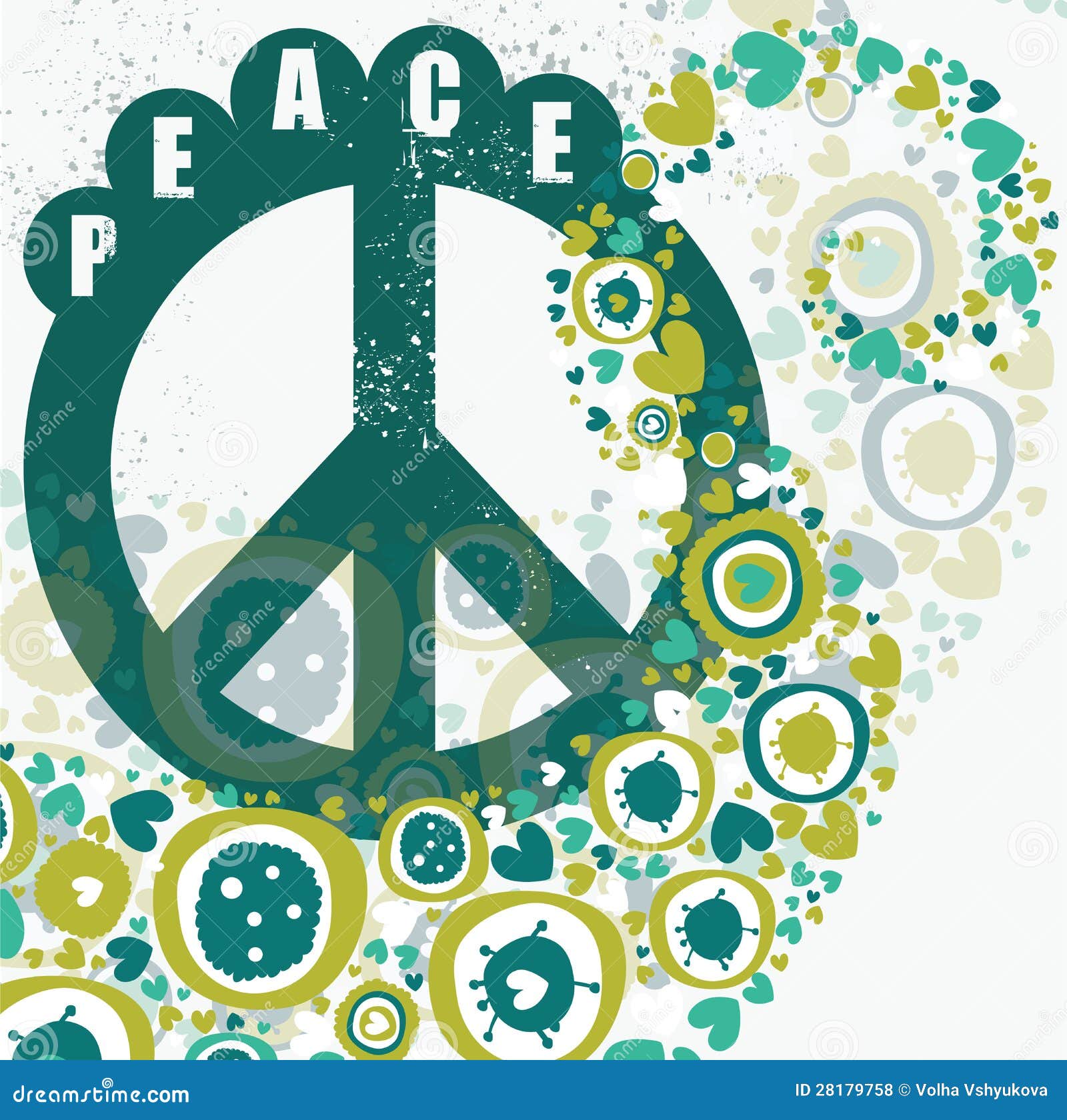 Bandeira da paz do Hippie ilustração do vetor. Ilustração de sinal ...