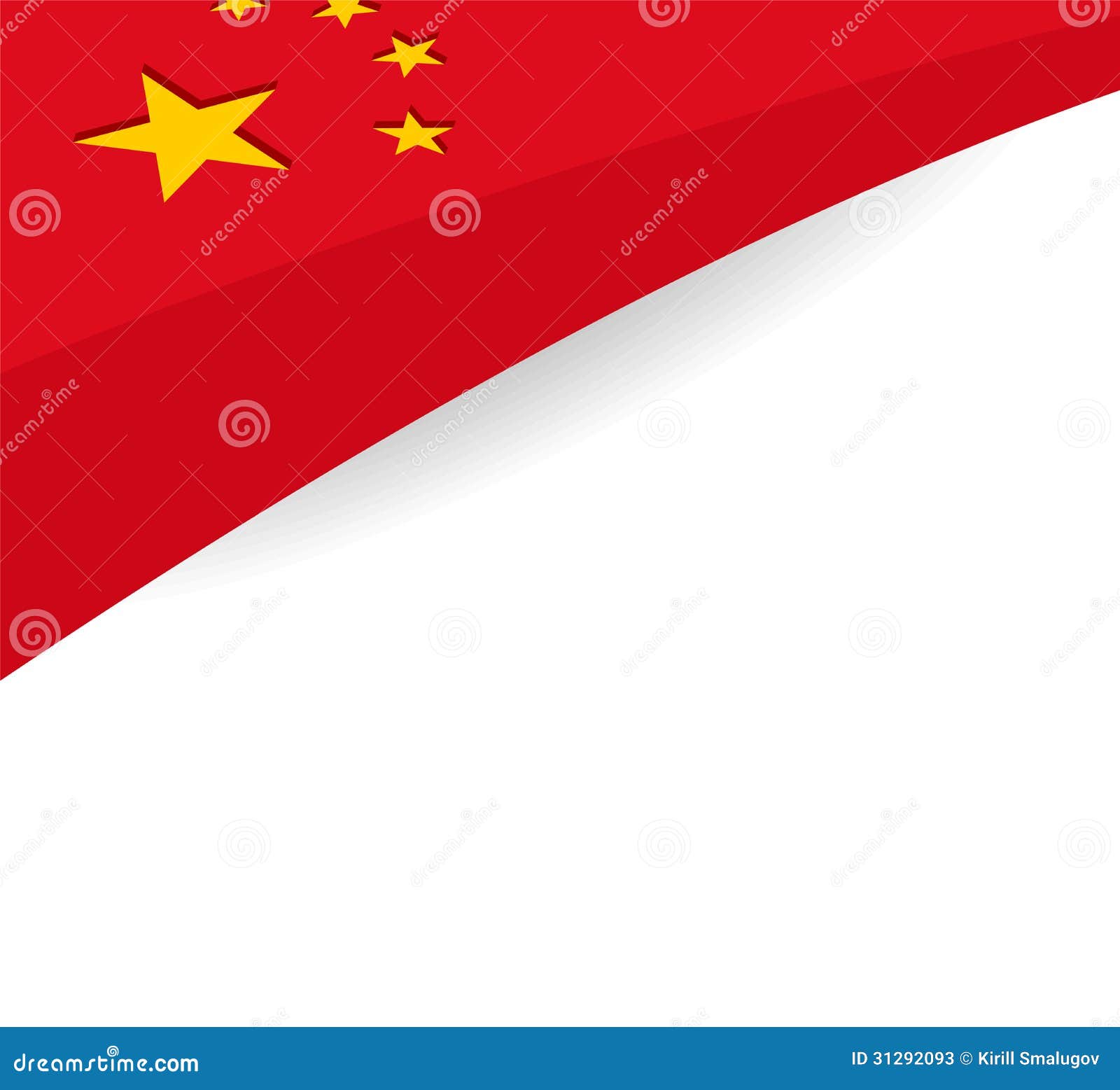Bandeira de China. Vetor ilustração do vetor. Ilustração de seda - 31292093
