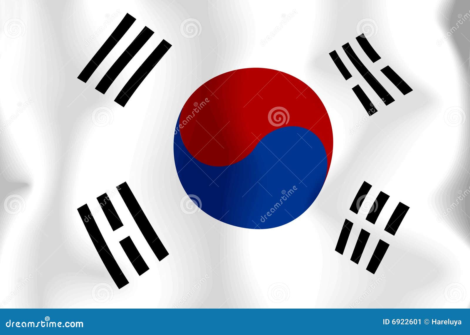 Bandeira de Coreia do Sul ilustração stock. Ilustração de coreia - 6922601