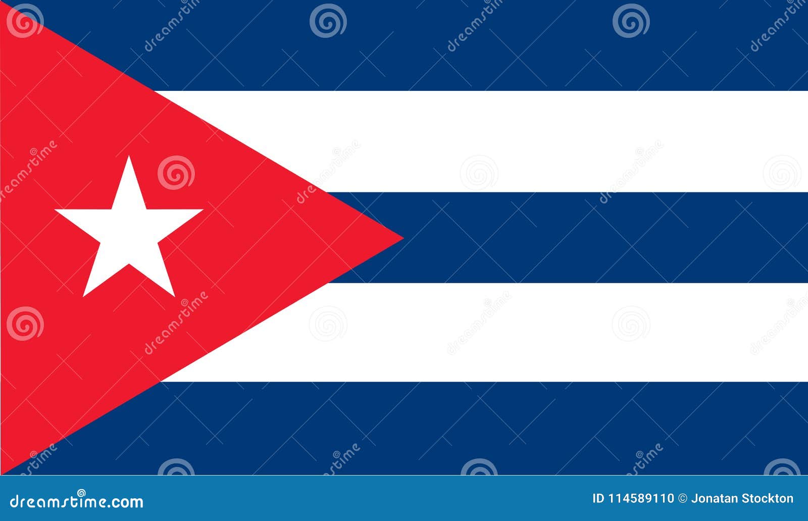 Bandeira de Cuba ilustração stock. Ilustração de cuba - 114589110