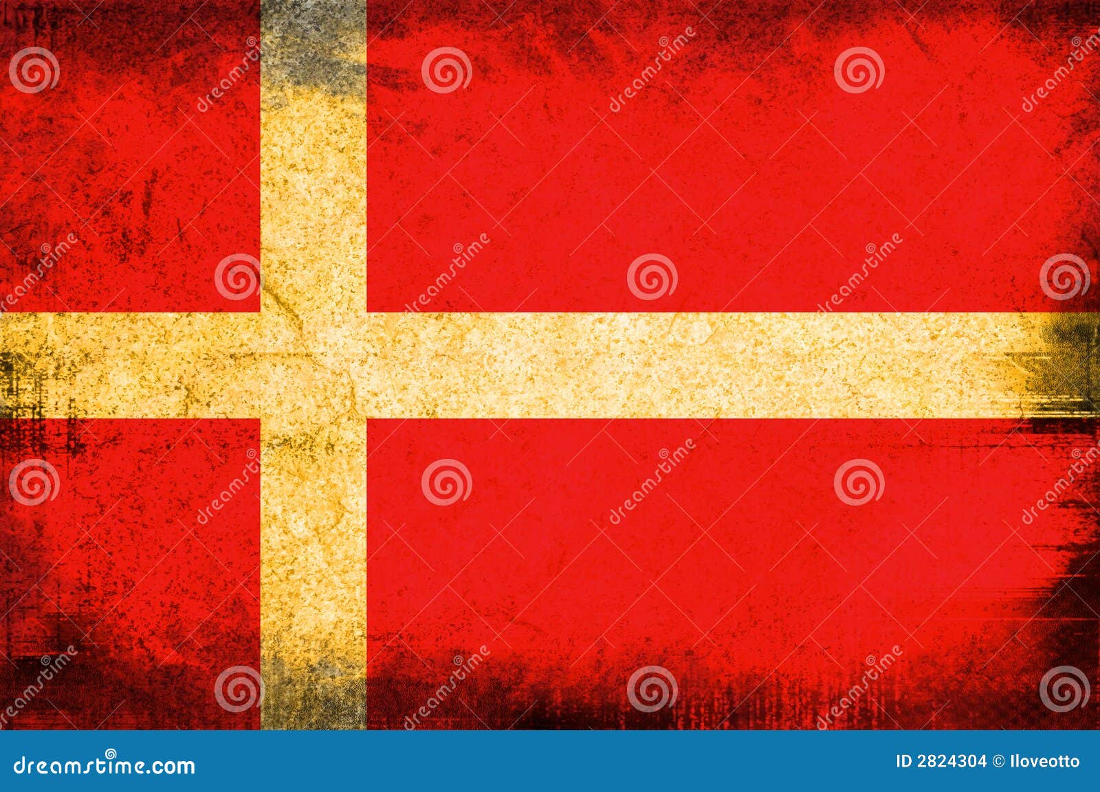 Bandeira De Kingdom of Denmark Ilustração Stock - Ilustração de ...