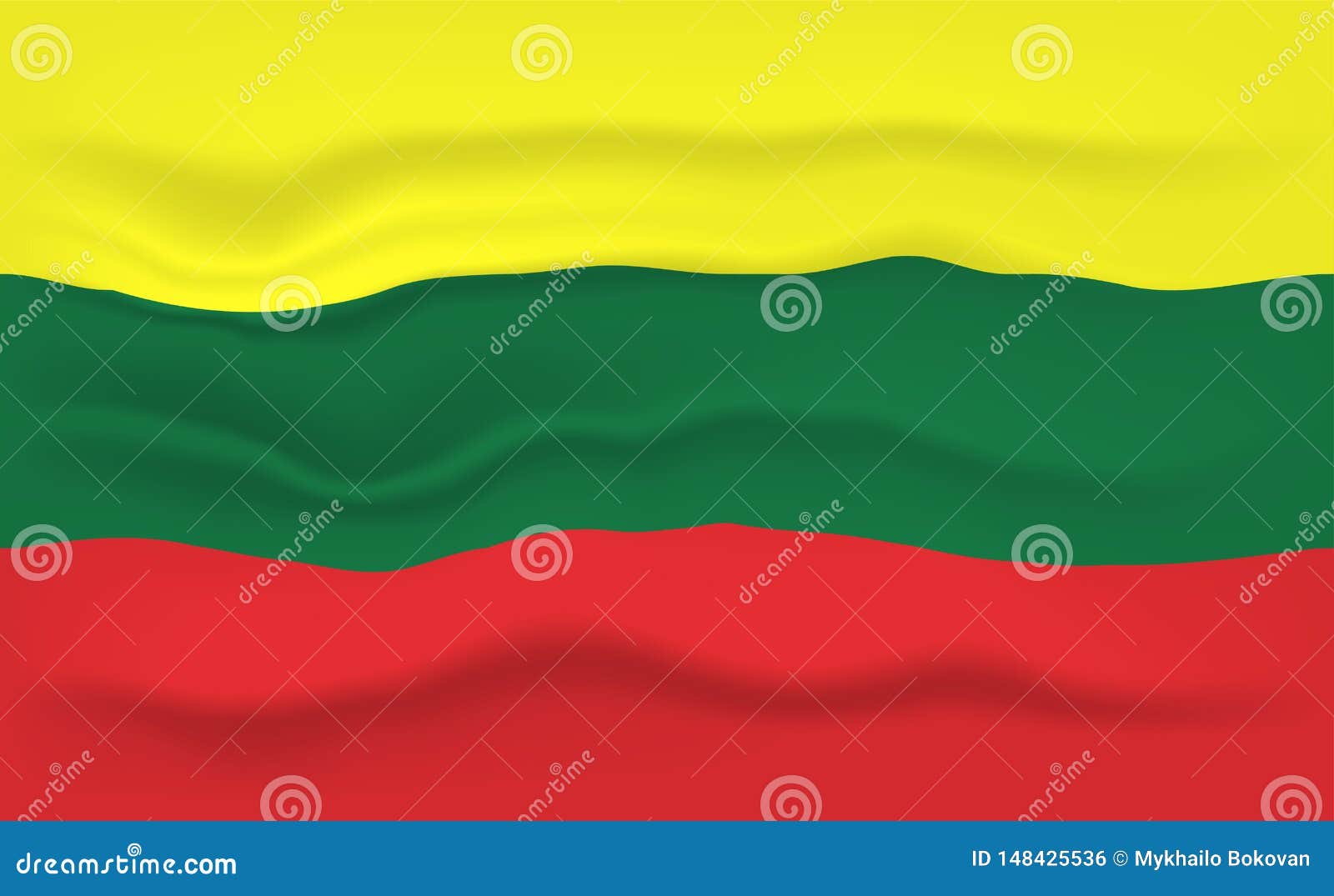 Bandeira de Lithuania ilustração stock. Ilustração de projeto - 148425536
