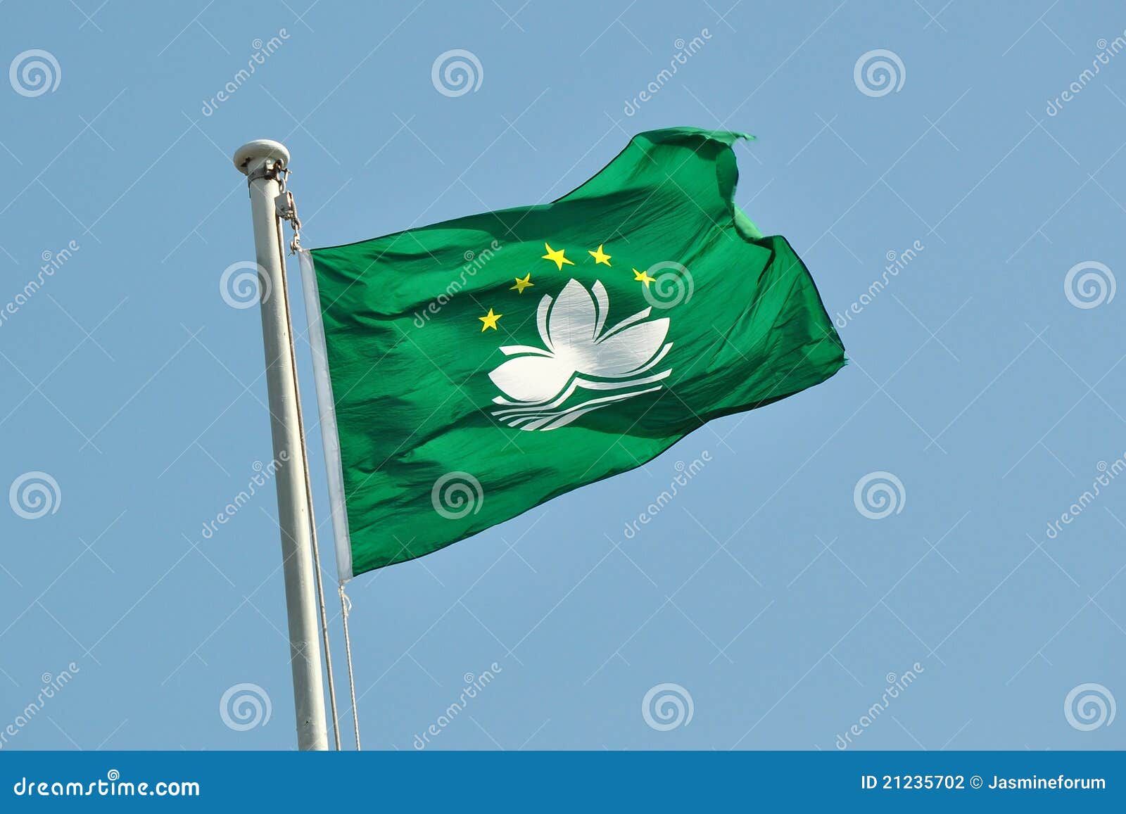 Bandeira de Macau foto de stock. Imagem de vento, bandeira - 21235702