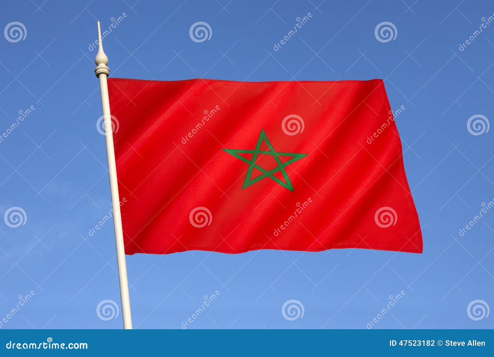 Bandeira de Marrocos foto de stock. Imagem de naturalizado - 47523182