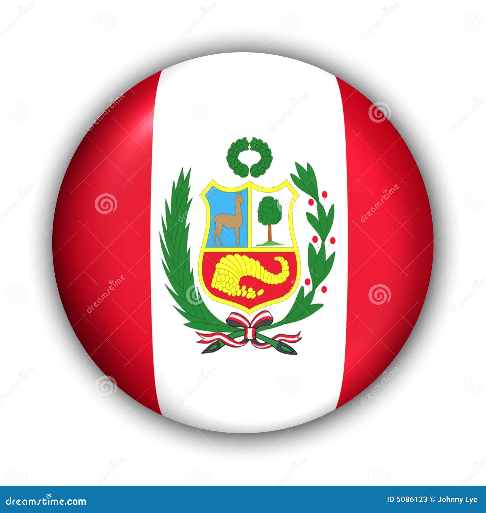 Bandeira de Peru ilustração stock. Ilustração de mundo - 5086123