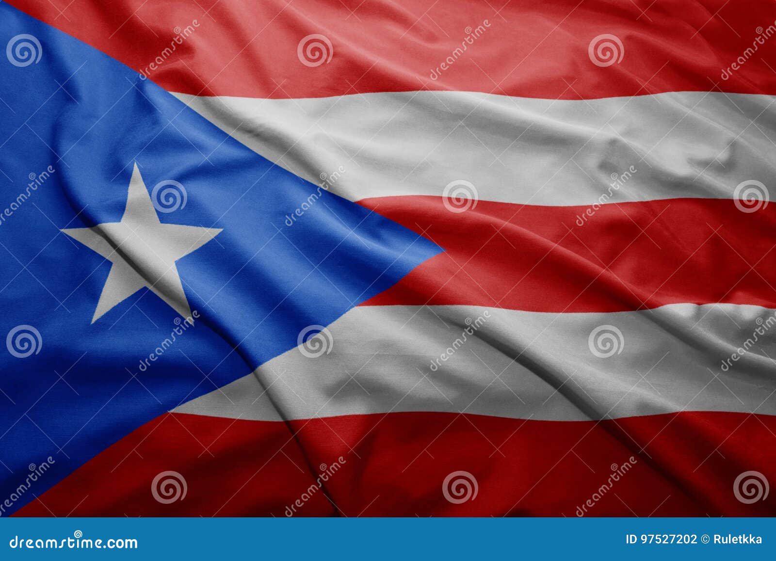 Bandeira de Puerto Rico foto de stock. Imagem de alferes - 97527202