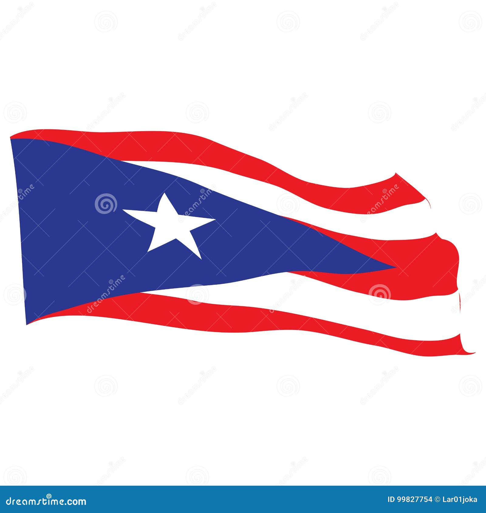 Bandeira de Puerto Rico ilustração do vetor. Ilustração de bandeira ...