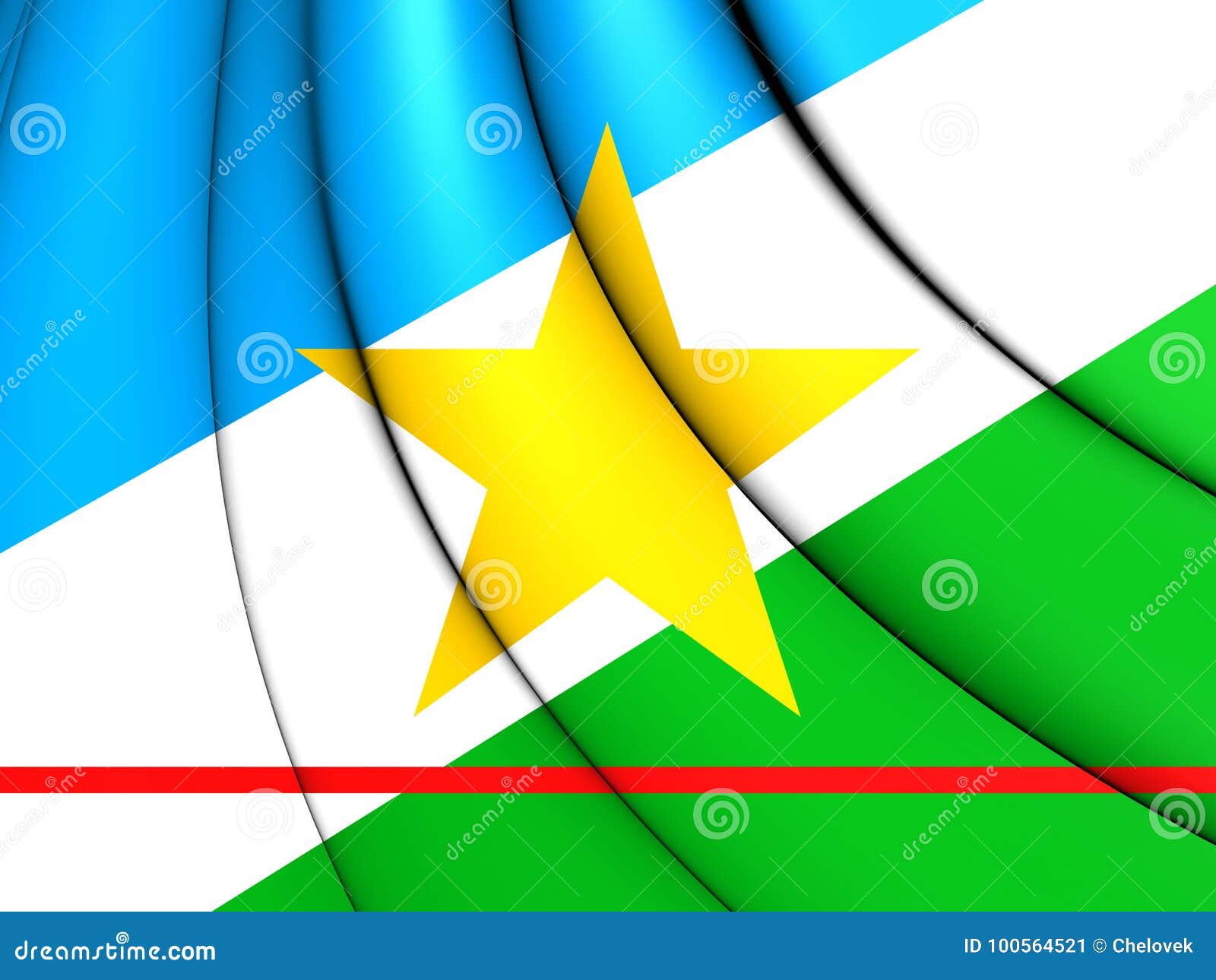 Bandeira De Roraima, Brasil Ilustração Stock - Ilustração de vento ...