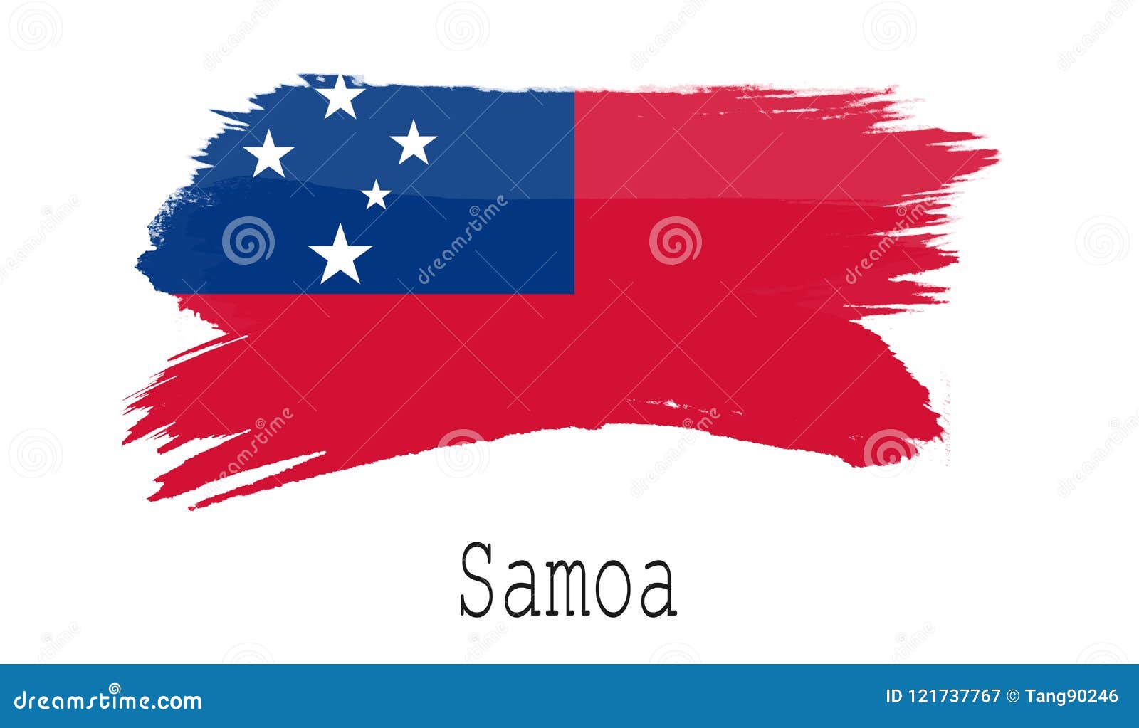 Bandeira De Samoa No Fundo Branco Ilustração Stock - Ilustração de ...