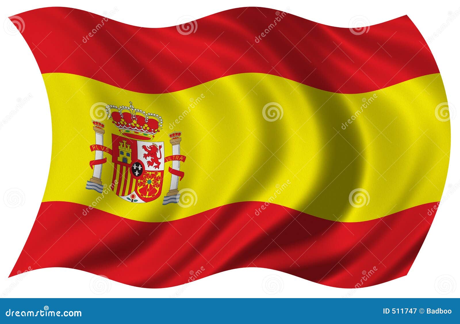 Bandeira de Spain ilustração stock. Ilustração de hispânico - 511747