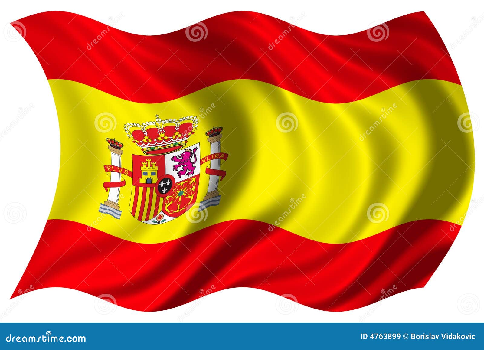 Bandeira de Spain isolada ilustração stock. Ilustração de patriotismo ...