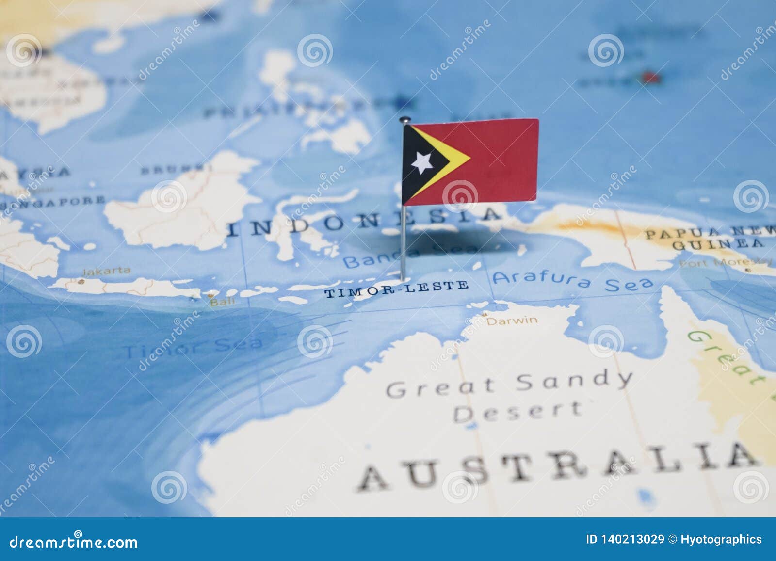 A Bandeira De Timor-leste No Mapa Do Mundo Imagem de Stock - Imagem de ...