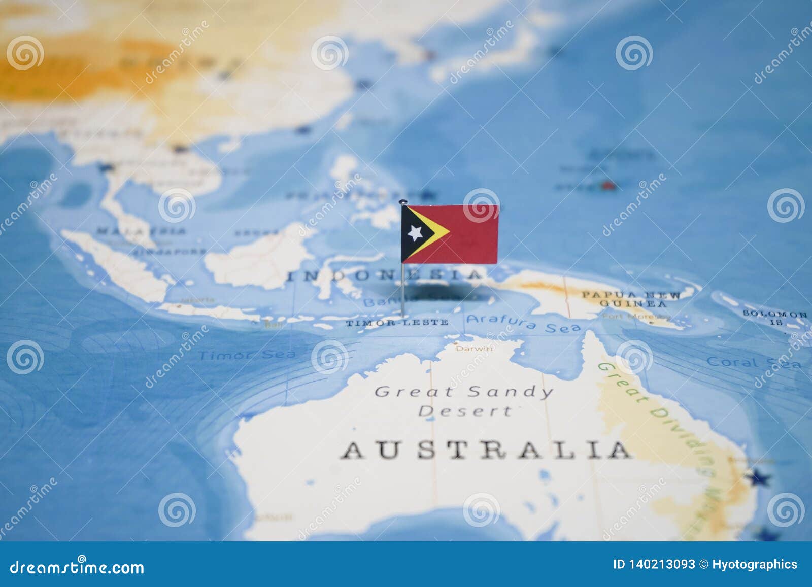 A Bandeira De Timor-leste No Mapa Do Mundo Imagem de Stock - Imagem de ...