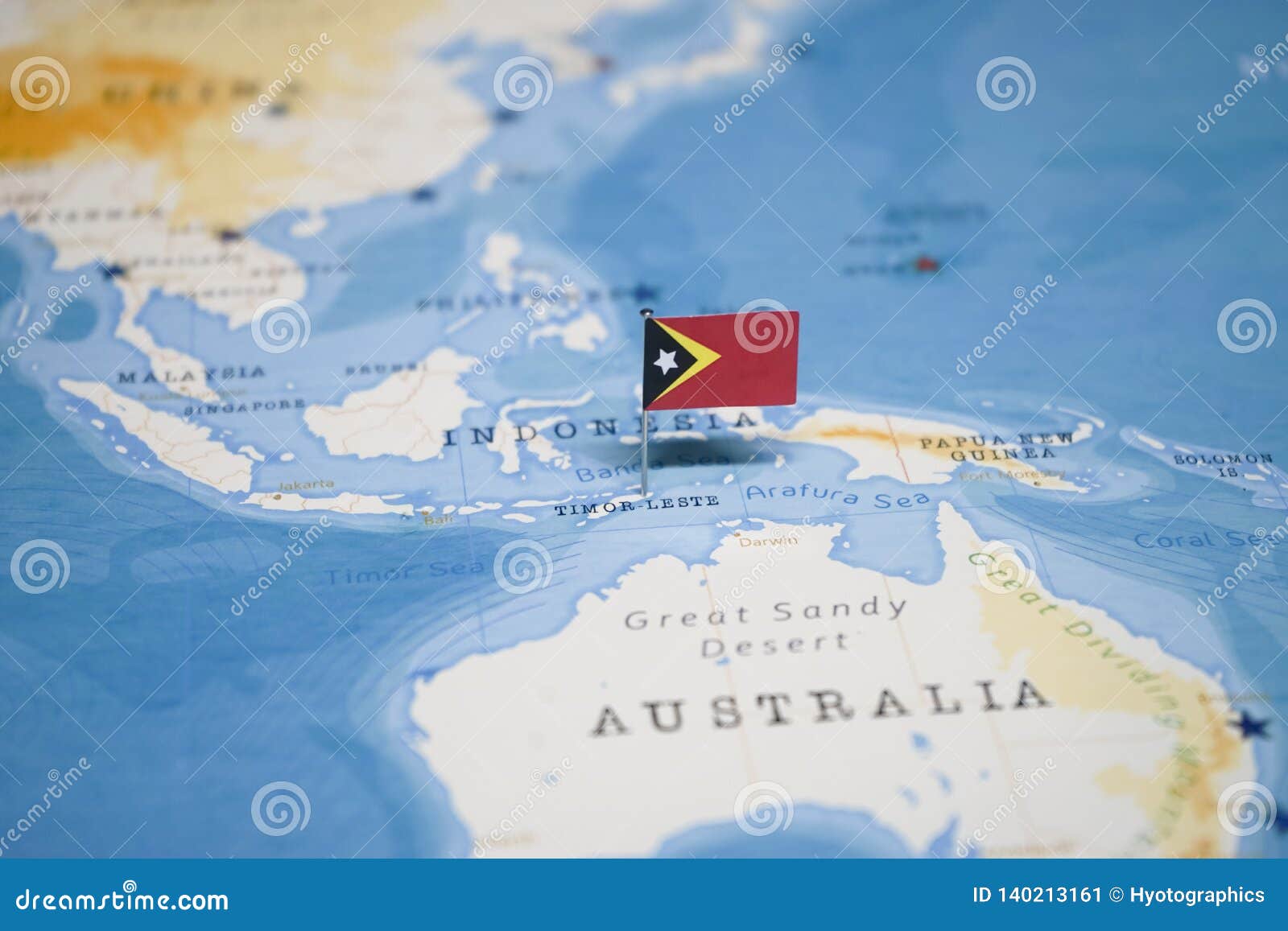 A Bandeira De Timor-leste No Mapa Do Mundo Imagem de Stock - Imagem de ...