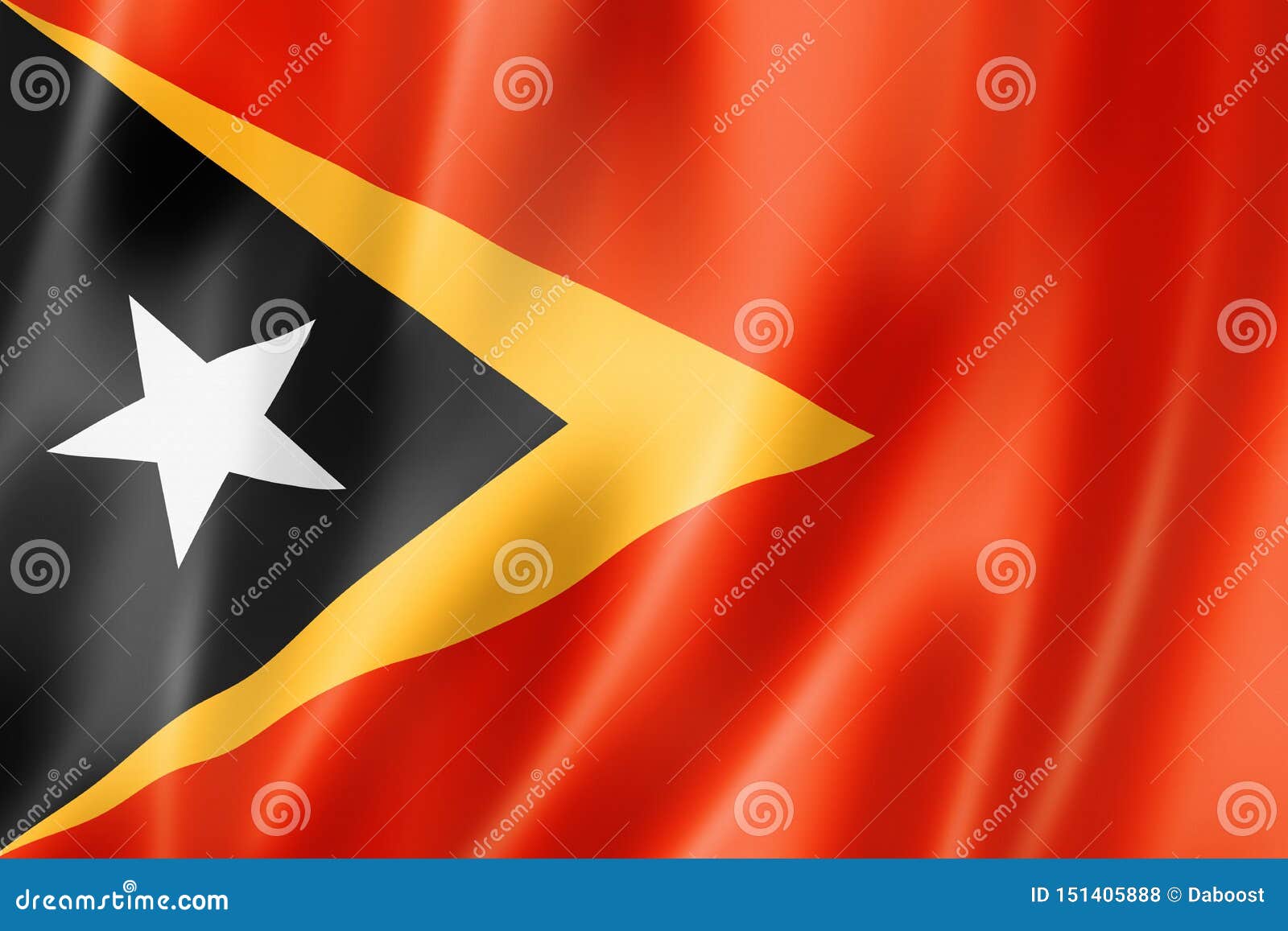 Bandeira de Timor-Leste ilustração stock. Ilustração de completamente ...