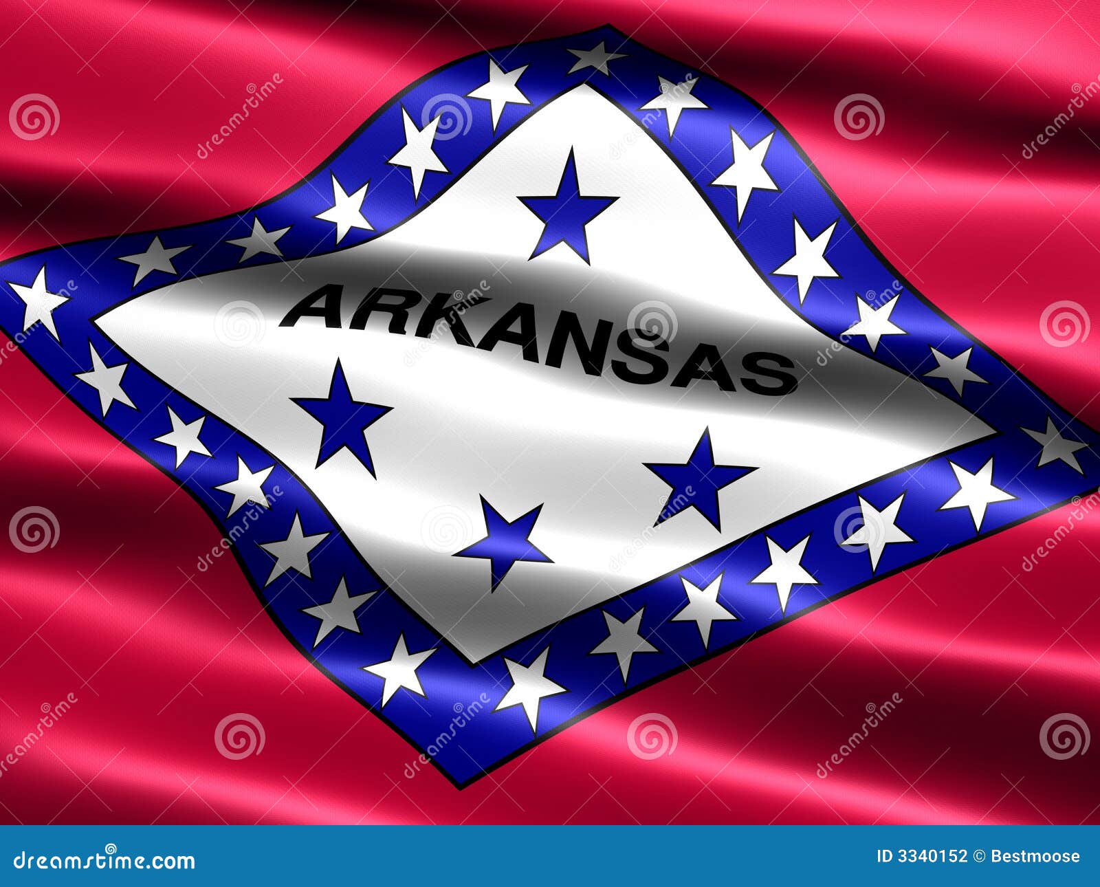 Bandeira Do Estado De Arkansas Ilustração Stock - Ilustração de rocha ...