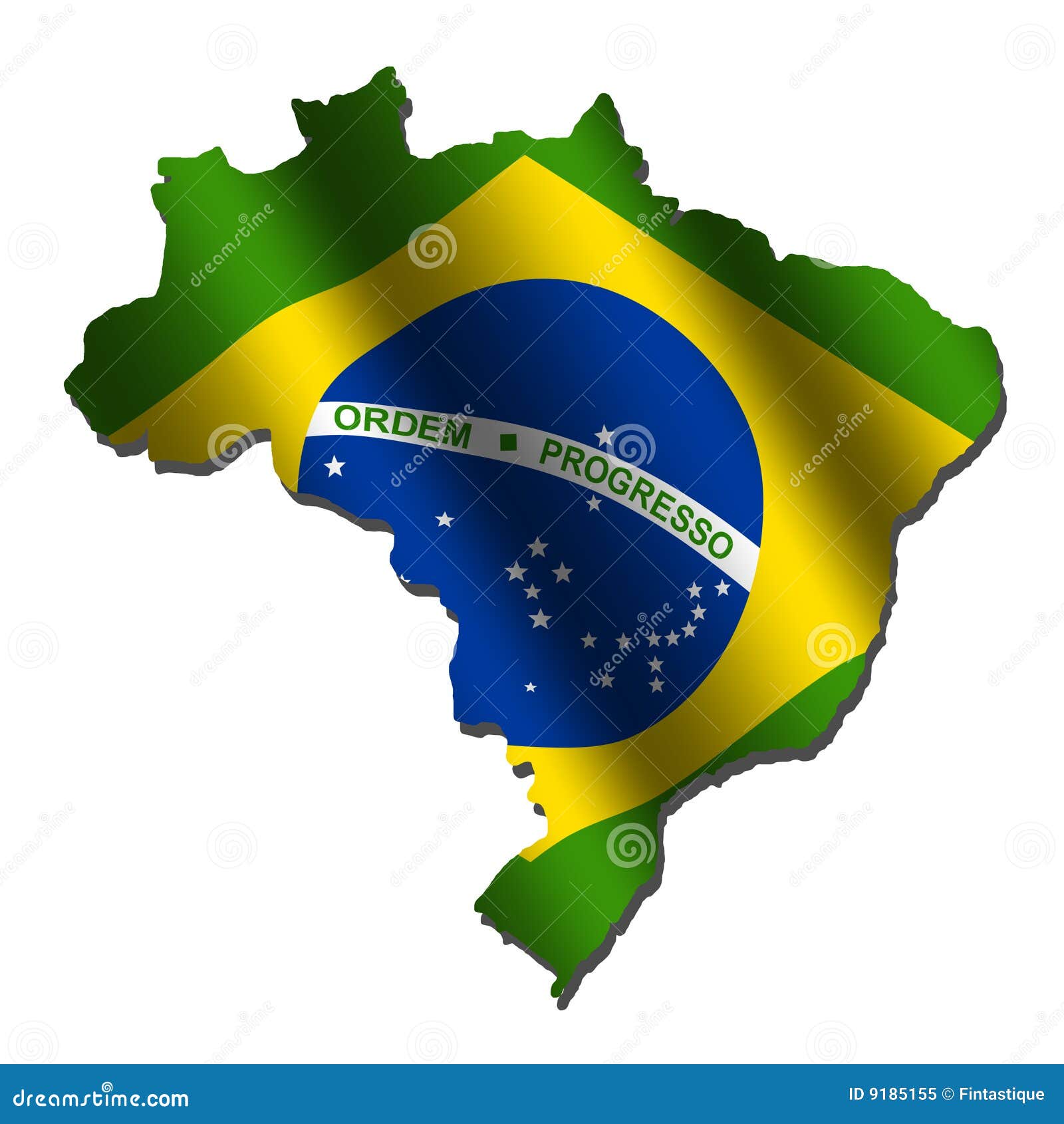 Bandeira Do Mapa De Brasil Foto de Stock Royalty Free - Imagem: 9185155