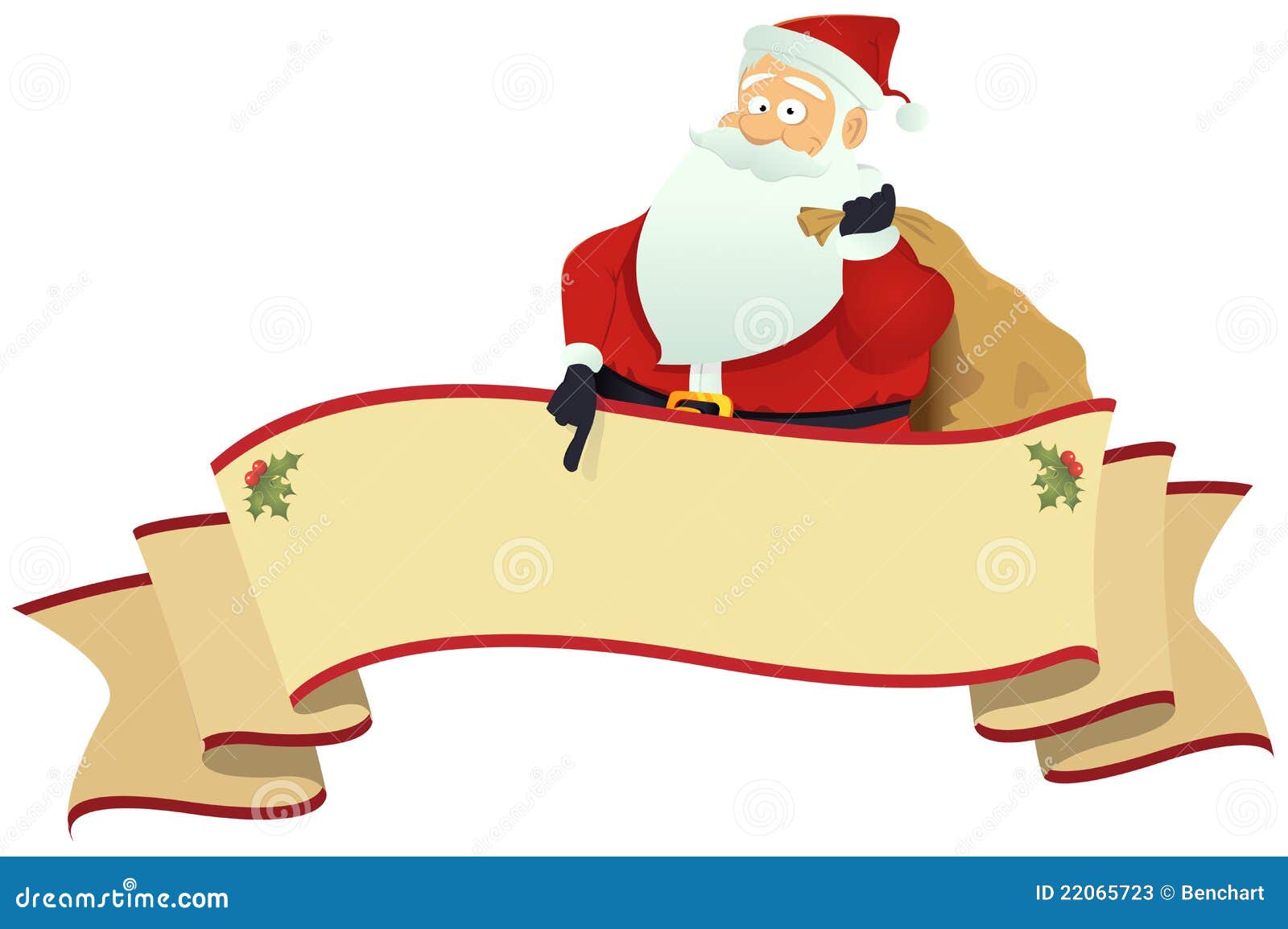 Bandeira do rolo de Santa ilustração do vetor. Ilustração de dezembro ...