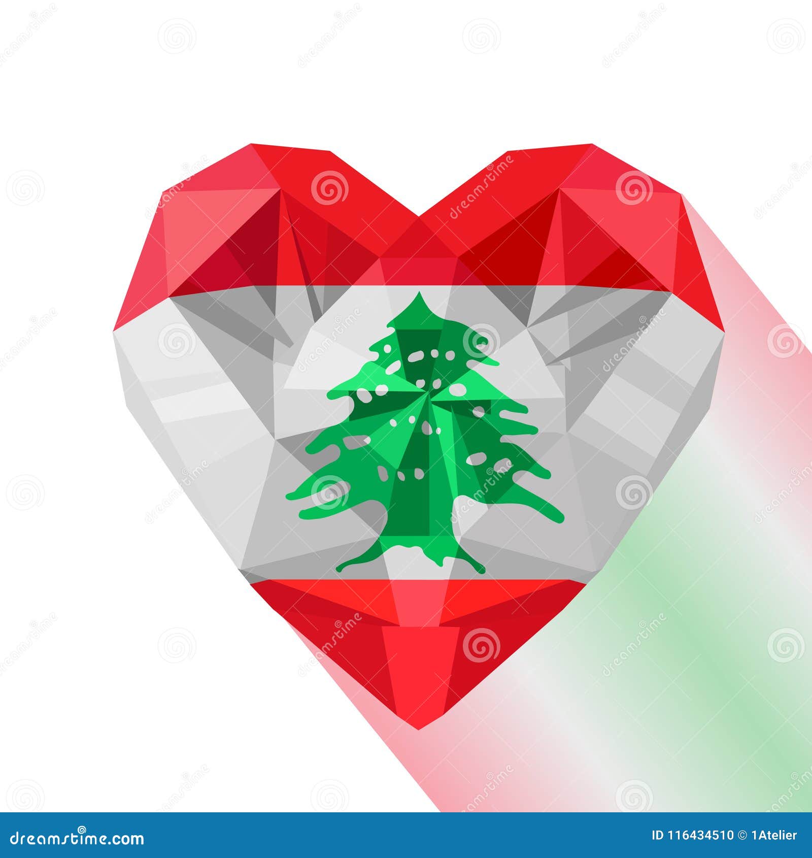 Bandeira Do Vetor Da República Libanesa Ilustração do Vetor ...