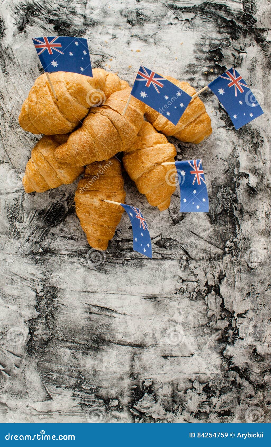 Bandeira Fresca Do Croissant E Do Australiano Imagem de Stock - Imagem ...