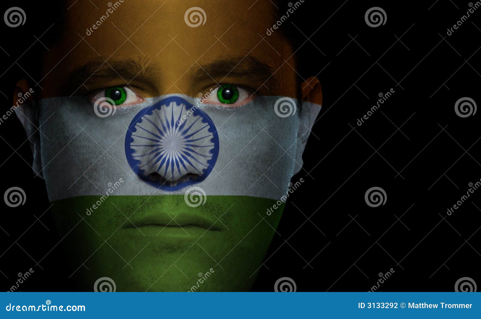 Bandeira Indiana - Face Masculina Foto de Stock - Imagem de cara, olhos ...