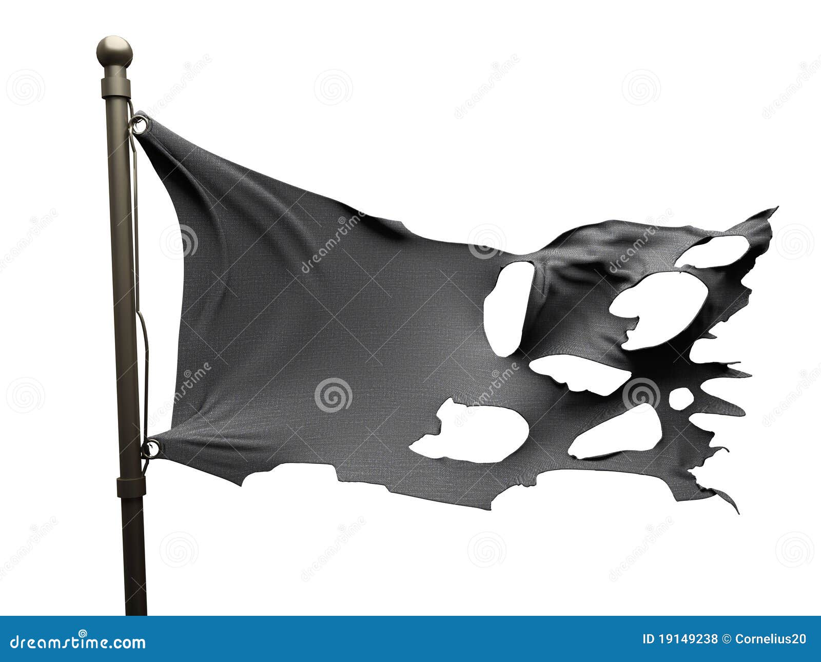 Bandeira rasgada rasgada ilustração stock. Ilustração de vento - 19149238